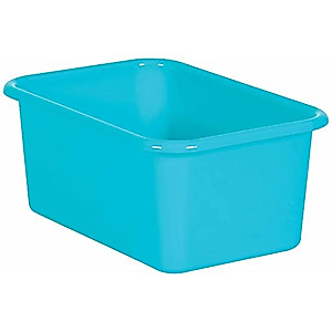 Teacher Created Resources Teal Small Plastic Storage Bin, Pack of 6