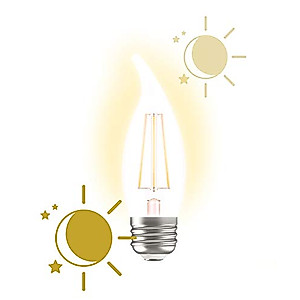 GE Lighting LED+ Dusk to Dawn LED Light Bulbs with Sunlight Sensor, Automatic On/Off Outdoor Decorative Light Bulbs, Soft White, Medium Base(2 Pack)