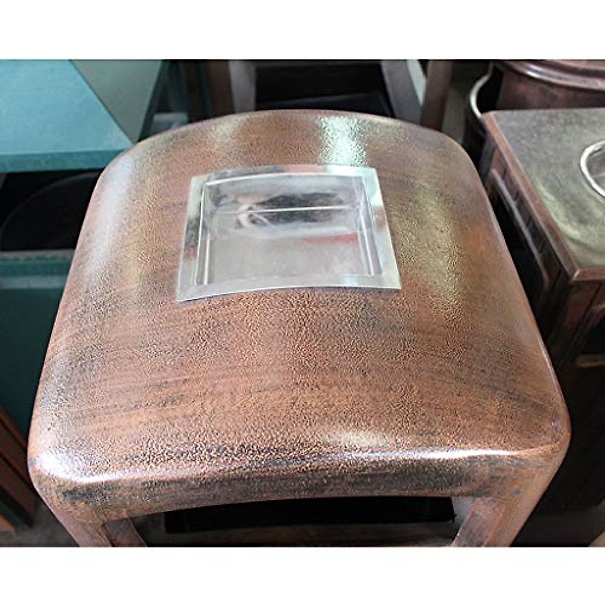 Trash Can Creative Retro Trash Can Square Hotel Lobby Shopping Mall Metal Trash Cans Durable Indoor Trash Can