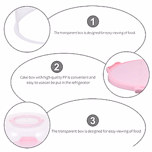 DOITOOL 1pc Plastic Cake Box Cake Food Container Pink Paper Cups Kids Travel Tray Cake Server Cake Storage Cover Mini Cake Tray Food Display Box Child