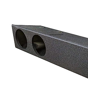 Q Power Easy to Install Durable 8 Inches by 11.25 Inches Dual Port Empty Subwoofer Enclosure Box with Underseat Down Fire and Loud Bass