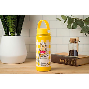Silver Buffalo Disney Winnie the Pooh Stainless Steel Water Bottle with Swivel Handle Featuring Winnie the Pooh, 20 Ounces
