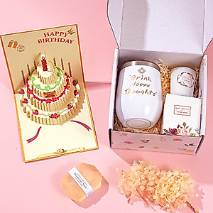 Happy Birthday Gifts for Women, Surprise Her with Unique Spa Gift Baskets Set, Birthday Gifts Baskets Ideas for Mom, Sister, Ladies, Coworker, Female Friends, and Best Friend.