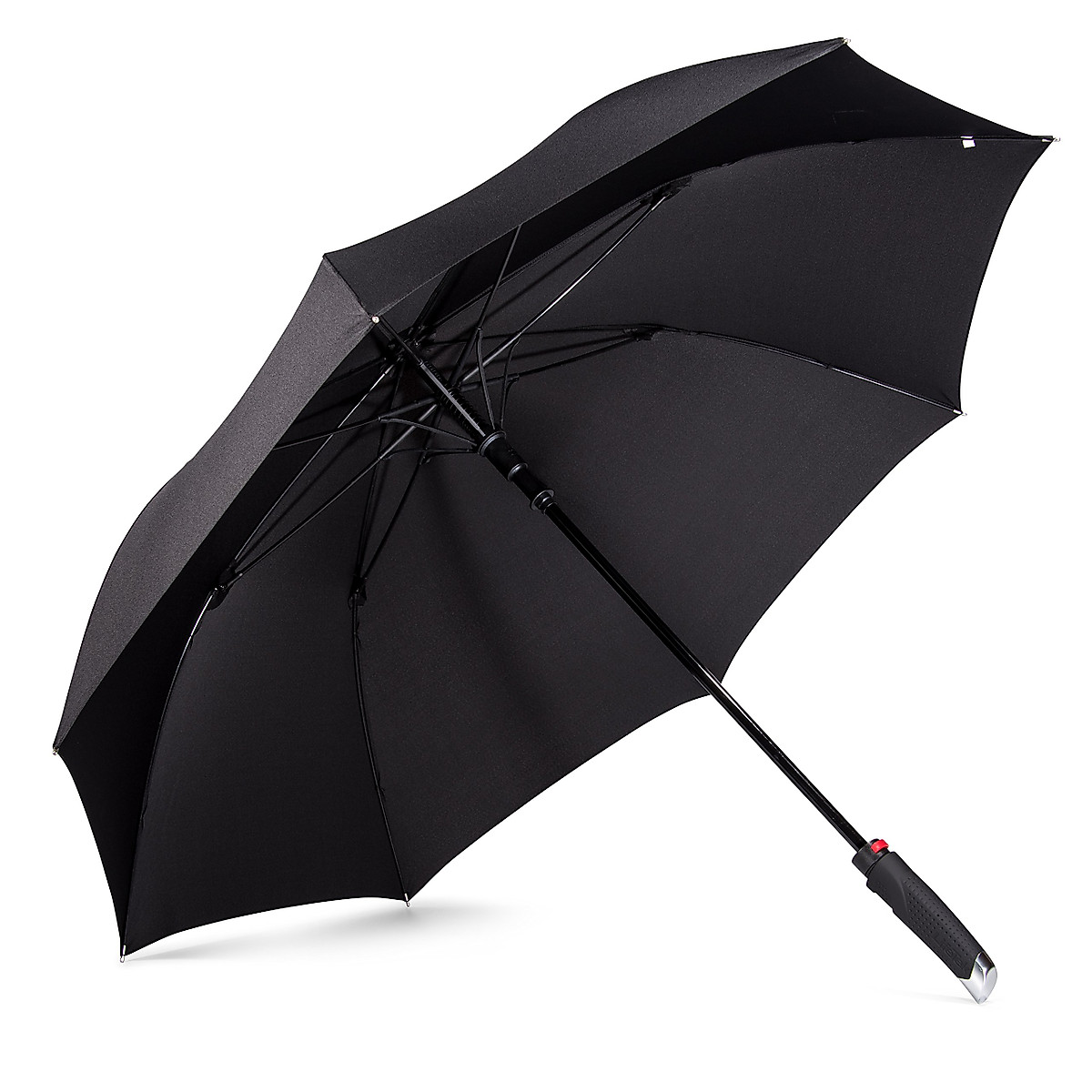 LifeTek New Yorker FX1 Large Umbrella for Rain - 54 Inch Windproof Golf Umbrella Automatic Open Premium Quality Construction Perfect for 2 People Wind Resistant Fast Dry Canopy Strong and Sturdy for Men and Women to Keep You Dry