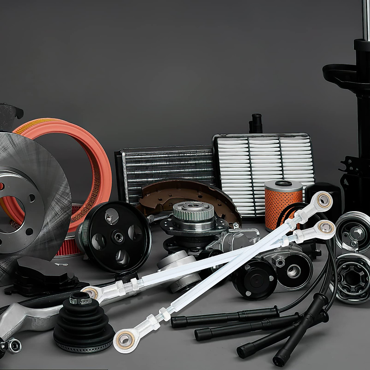 VICASKY 2Pcs Adjustable Steering Tie Rod Ball - Universal Tie Rod End Steering Kit Stainless Ateel Tie Rod for Go Kart Off Road ATV Accessories 290mm