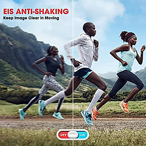 Action Camera 4K,20MP 40M Underwater Waterproof Camera,2.0'' LCD Screen WiFi 170° Wide Angle EIS Sports Cam with External Microphone Remote Control 2x1050mAh Batteries and Helmet Accessories Kit