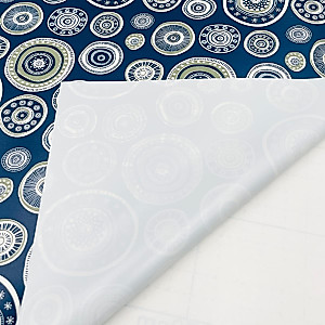 Yifely Self-Adhesive Shelf Liner Removable Drawer Paper for Dorm Apartment Furniture Decor, Modern Circle, 17.7 Inch by 9.8 Feet