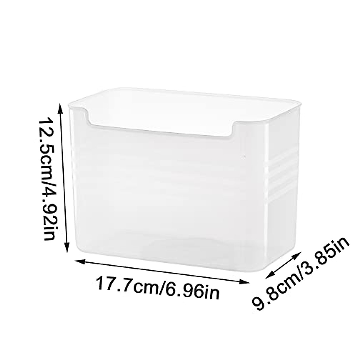 LINFIDITE 2 Pack Fridge Side Door Storage Containers Refrigerator Organizer Box Durable Plastic Storage Bins for Fridge, Counter, Cabinet Kitchen Organization Food Storage