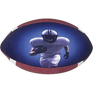 iscream Game On! Photoreal Football Shaped 16" x 12" x 12" Microbead Accent Pillow