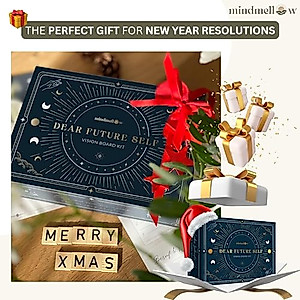 Mindmellow Vision Board Kit “Dear Future Self” - Vision Board Supplies with Wall Poster, Pictures, Workbook, Inspirational Cards - Vision Board Book