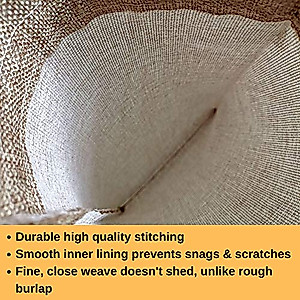 Supply Friend 50 Burlap Bags with Drawstring, 5x8 Inch (5x7 Internal) Gift Bag Bulk Pack - Wedding Party Favors, Jewelry and Treat Pouches (Brown)