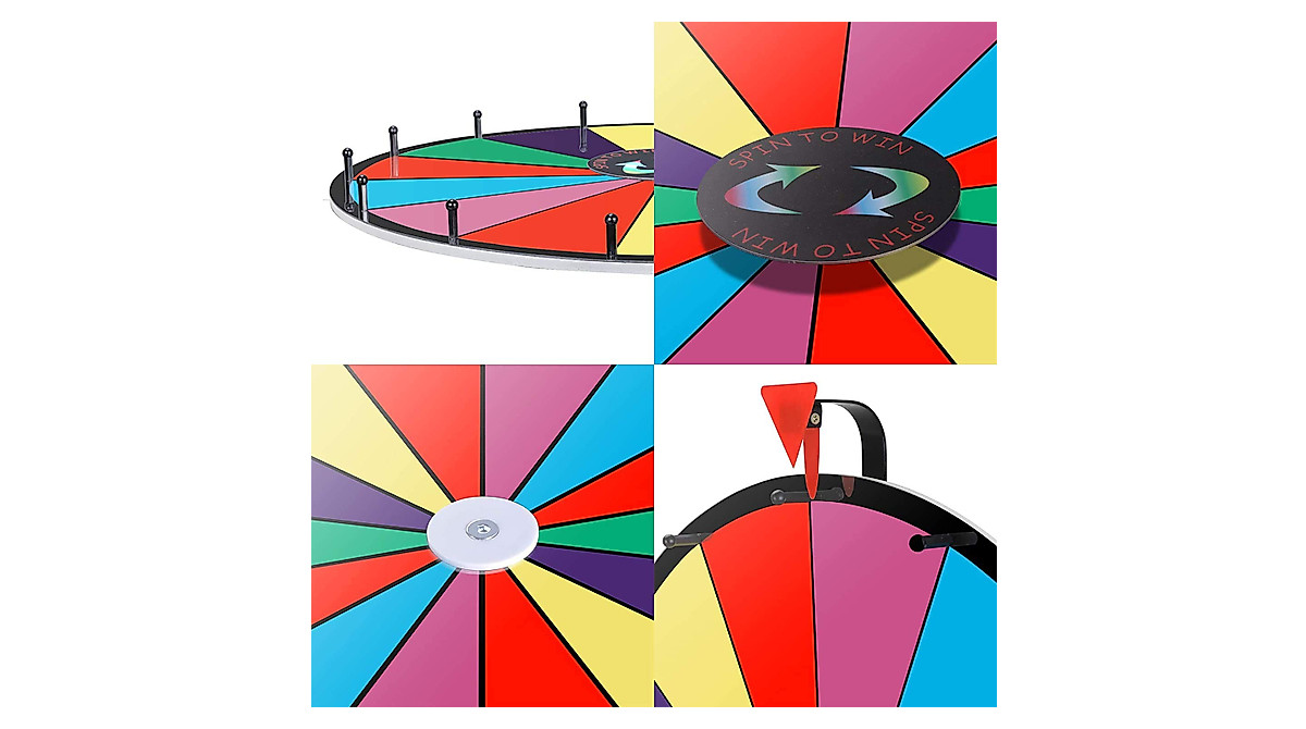 HomGarden 24" Color Prize Wheel with Adjustable Stand - Carnival ...