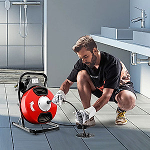 VEVOR Drain Cleaner Machine 50FTx1/2Inch, Sewer Snake Machine with 4 Cutter & Foot Switch, Electric Drain Auger for 2" to 4" Pipes…