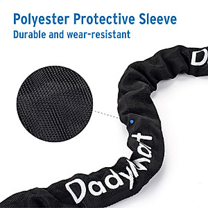 DadyMart Bike Chain Lock, 6mm Thick Security Chain Lock Bike Lock Heavy Duty Anti Theft Bike Locks with Keys, Bicycle Chain Lock for Motorcycle, Gate, Fence