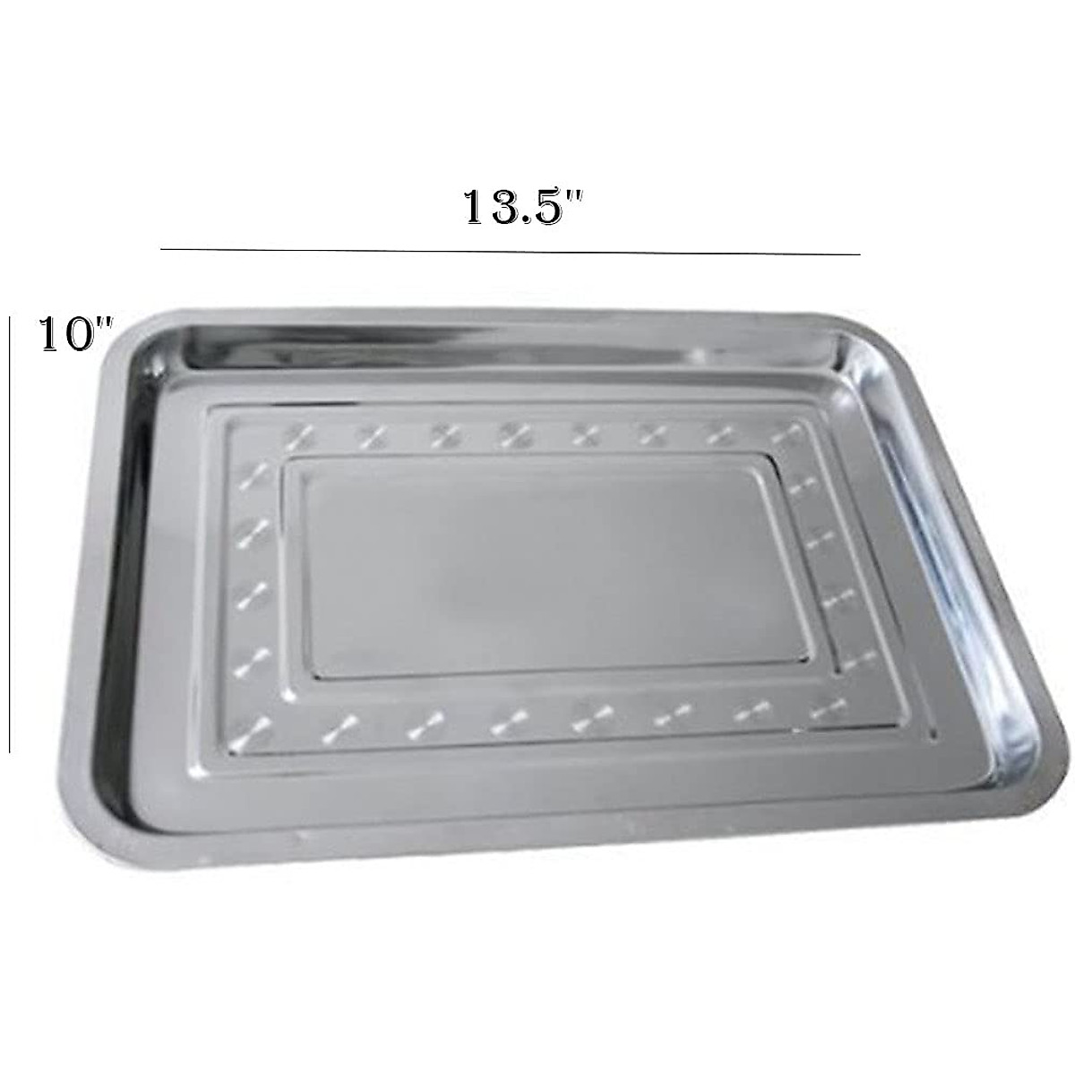 Tattoo Stainless Steel Tray - LEEYUKA 2PCS Stainless Steel Tattoo Tray Dental Medical Tray Piercing Instrument Tray Flat for Tattoo Machine Tattoo Kit Tattoo Supply