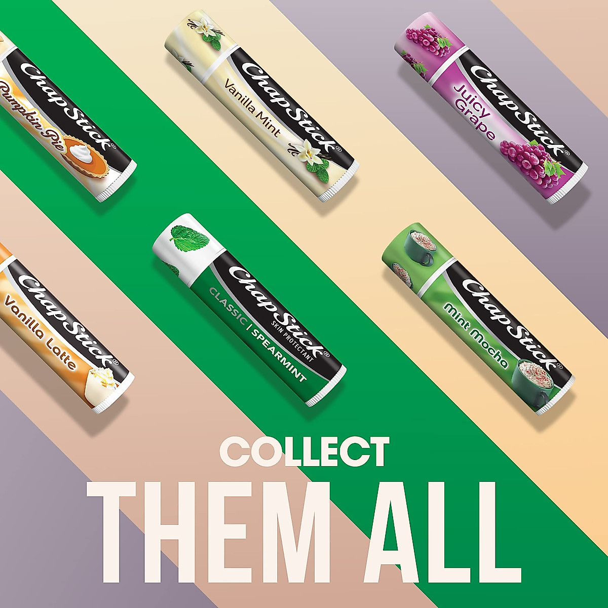 ChapStick Classic Spearmint Lip Balm Tubes, Spearmint ChapStick for Lip Care - 0.15 Oz (Pack of 12)