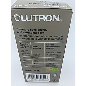 Lutron CT-600PR-WH Skylark Contour 600W Single Pole Preset Dimmer - White