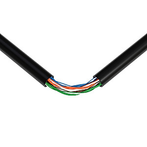 1000ft Cat5e Solid 24AWG Cable UTP Cat5 Bulk Pull Box Network Copper Clad Aluminum Wire (Unshielded (UTP), Black)