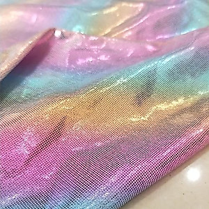 XMTXZYM 5 Meter Colorful Shiny Knit Fabric Stage Wedding DIY Home Decoration Materials