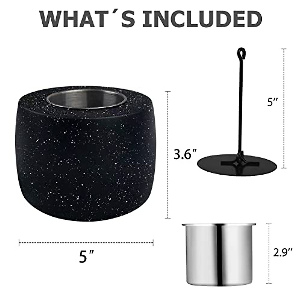 JORRLOB Tabletop Fire Pit, Table top fire Pit Bowl, Long Burning Alcohol Mini Fire Pit, Smokeless Fire Pit, Fire Bowl, Mini Personal Fireplace for Indoor Outdoor Patio, Round Fire Bowl