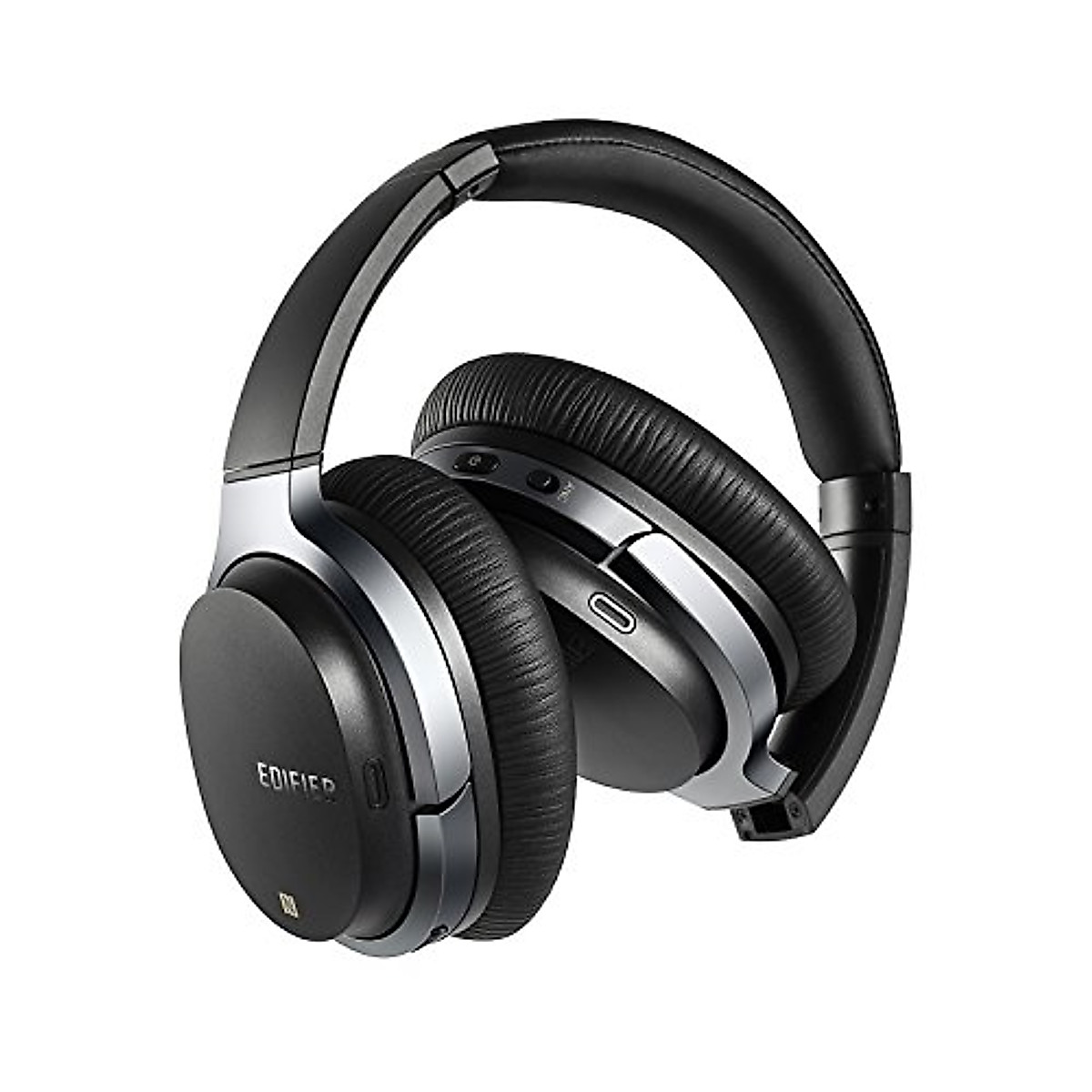 Edifier W860NB Active Noise Cancelling Over-Ear Bluetooth aptX Headphones with Smart Touch - Black