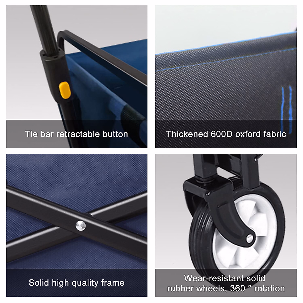 Outdoor Collapsible Wagon Zebra Fur Stripe Skin Animal Repeating Texture Black White Seamless Camping Shopping Garden Cart Heavy Duty Wagon Adjustable Portable Utility Folding Wagon with Wheels