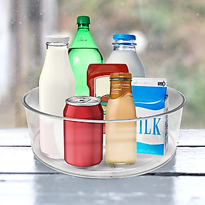 Kacua Lazy Susan, 9-Inch Turntable Kitchen Organizer, Organization and Food Storage Container for Cabinets, Pantry, Fridge, Countertop, Kitchen, Vanity, Clear