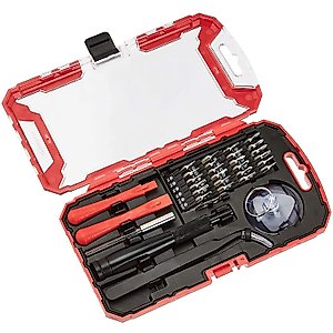 Amazon Basics Electronics Repair Screwdriver Set, Set of 32 Pieces