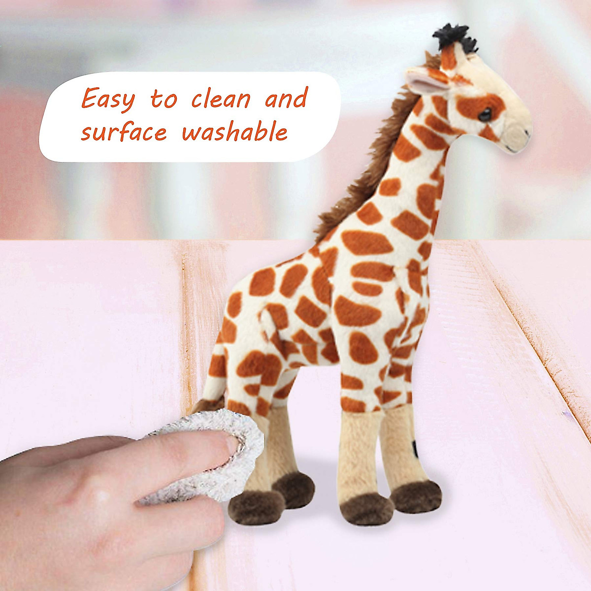 Safari Animals Stuffed Animals Plush – Jungle Animals Toys Set of 4 Wild Animals – Lion, Elephant, Zebra and Giraffe Stuffed Animal – Soft, Squeezable and Lifelike Toys for Kids