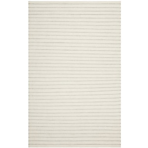 SAFAVIEH Dhurries Collection 5' x 8' White DHU313D Handmade Flatweave Premium Wool Area Rug