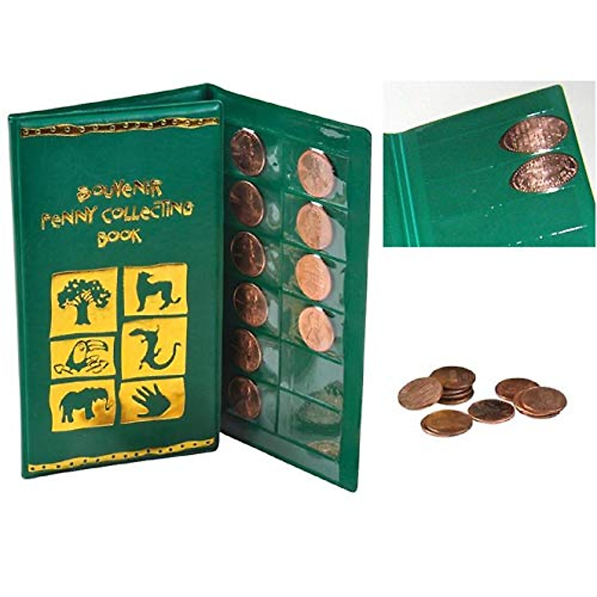 Souvenir Penny Holder Collecting Books (3 Pack) Bi-Fold Coin Display for Rare and Elongated Pennies! (3 Pack)