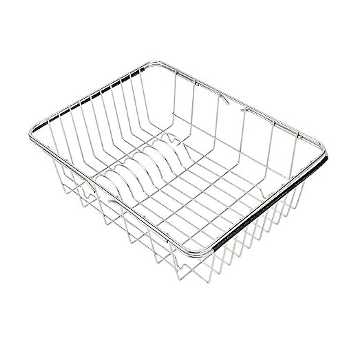 PDGJG Multifunctional Adjustable Sink Dish Drying Rack Stainless Steel Storage Rack Organizer Kitchen Organizer Storage Basket