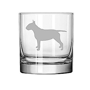 11 oz Rocks Whiskey Highball Glass Bull Terrier