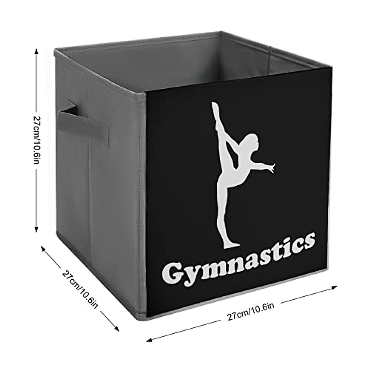 Gymnastics Collapsible Storage Bins Basics Folding Fabric Storage Cubes Organizer Boxes with Handles