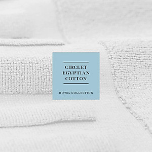 White Classic Luxury Bath Mat Floor Towel Set - Absorbent Cotton Hotel Spa Shower/Bathtub Mats [Not a Bathroom Rug] 22"x34" | 2 Pack | White