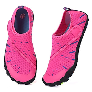 CIOR Boys & Girls Water Shoes Sports Aqua Athletic Sneakers Lightweight Sport Shoes(Toddler/Little Kid/Big Kid) U1ELJSX011-Pink-29