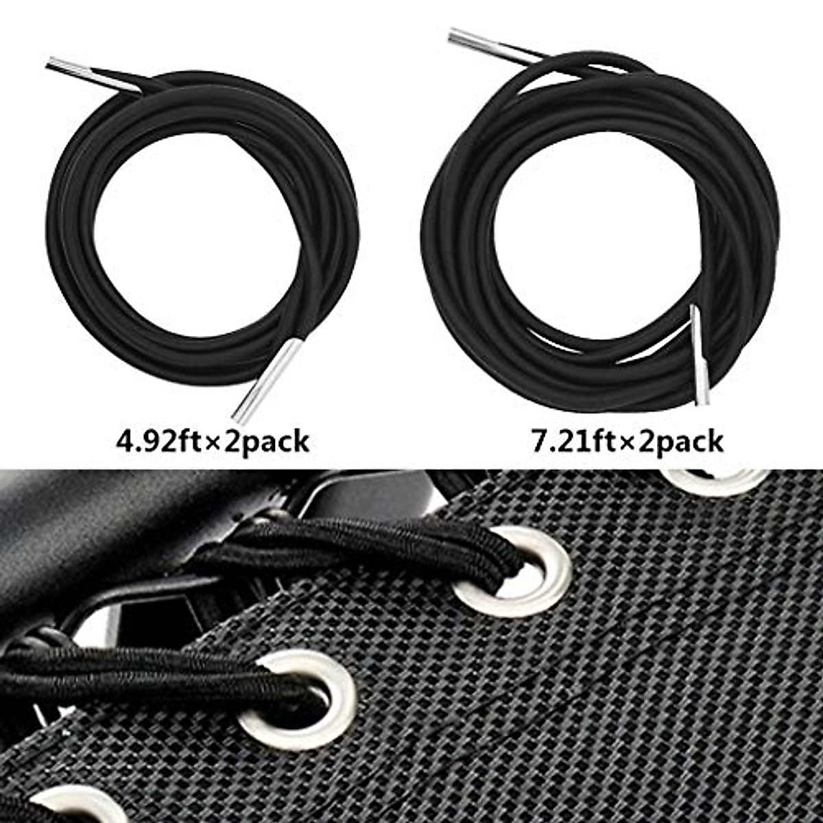 Jmkcoz 4 Pcs Zero Gravity Chair Replacement Cords Universal Replacement Laces for Antigravity Chair, Bungee Elastic Lounge Chair Cord Nylon Stretch Patio Recliners Repair Cord for Outdoor, Lawn Chair