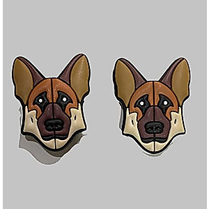 Damorr German Shepherd Dog Croc Charms Compatible with Croc Clogs Shoe Charms for Croc Pack of 2