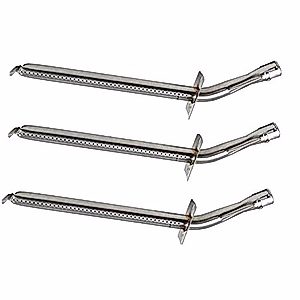 GrillSpot Vermont Castings & Jenn Air Tube Burner Replacement for Gas Grills, Stainless Steel Bent Tube Design - Exact Fit Barbecue Grill Parts (Set of 3)