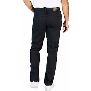 IZOD Jeans Men's Comfort Stretch, Size 34W x 30L Regular Fit, Black, Supersoft Knit Denim Pants with UltraFlex Waistband