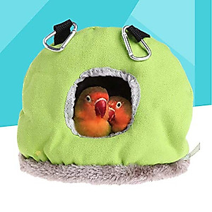 POPETPOP Cotton Winter Parrot Nest Warm Bird Hammock Hamster Hammock Small Pet Sleeping Bag Winetr Parrot Cave Pet House for Squirrel Hedgehog Budgies 11 x 10 x 5cm