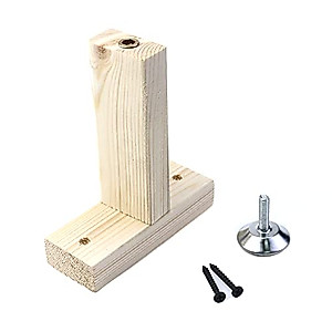 Curqia 4 Sets Bed Frame Center Support Wood Bed Support Legs Adjustable Bed Center Slat Support Leg with Adjustable Base, Height 6.7-7.5 Inch