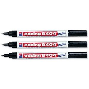 3 x EDDING AEROSPACE MARKER Pen 8404 PERMANENT MARKER GARDEN MARKER Black Ink