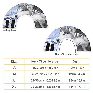Siberian Huskies Soft Dog Cone Collars Protective Adjustable Cat Recovery Collar to Stop Licking L