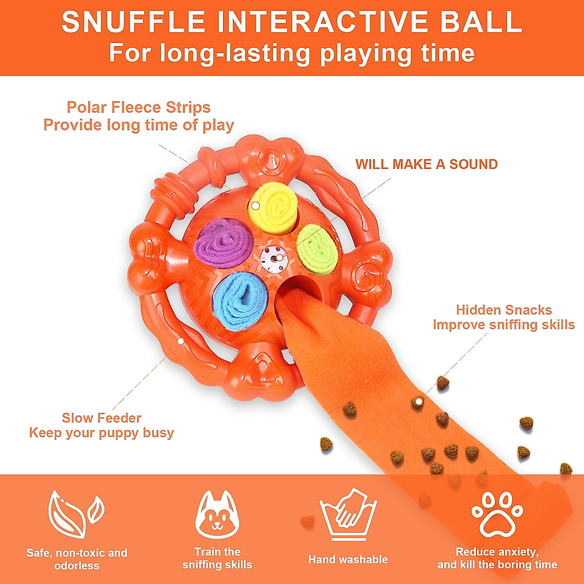 OUQEEING Dog Chew Toys with Beef Flavor Bite Resistant Toys Hidden Food Cloth Strips for Medium, Large Dog Interactive Trainning Treat,Durable Hard Toys for Aggressive Chewers,Teeth Cleanning