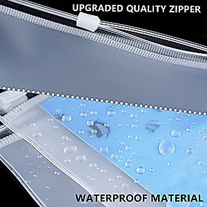35pcs Binder Pockets A6 Binder Zipper Folders 6 Holes Zipper Binder Pocket for 6-Ring Notebook Binder Loose Leaf Bags, Waterproof PVC Pouch Document Filing Bags Zipper Loose Leaf Bags for Cash, Cards
