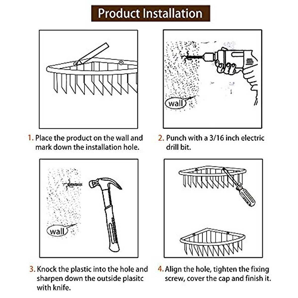 SANLIV Corner Shower Caddy Basket,Shower Wall Shampoo Shelf Soap Holder,Full Brass Wire Basket for Inside Shower Storage and Bathtub Organizer in Polished Chrome