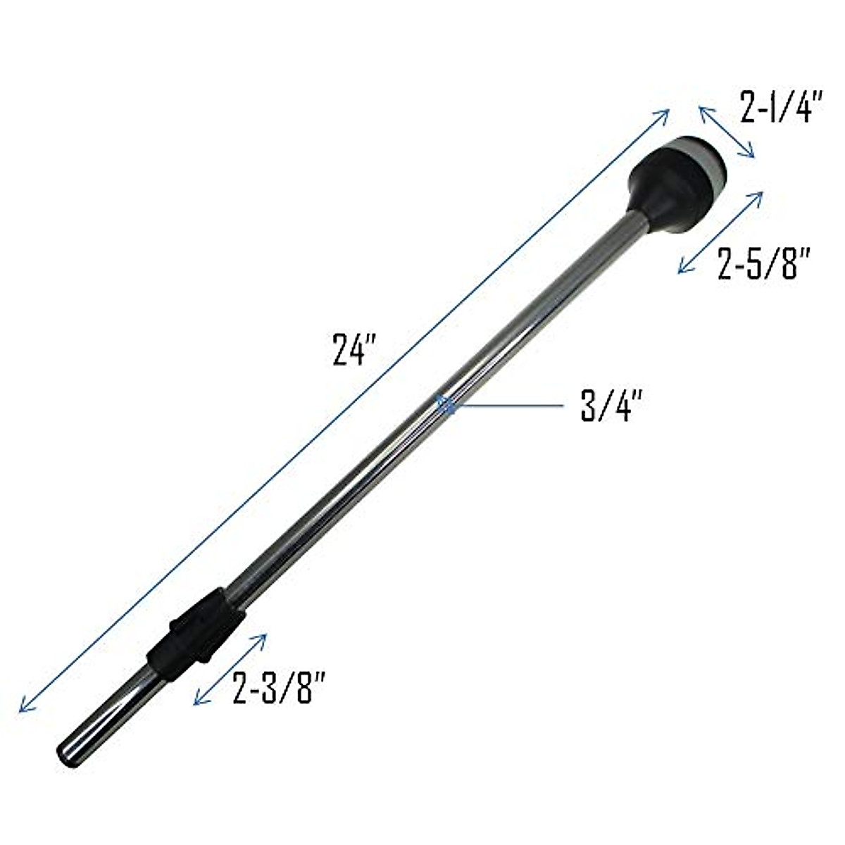 Pactrade Marine White LED 24'' All Round Stern Anchor Plug-In Light Pole USCG ABYC A16 2NM for Pontoon Fishing Boat and Yacht