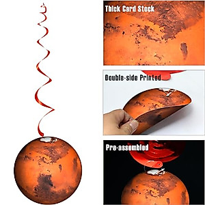 20PCS Space Solar System Theme Hanging Swirls Decorations, Outer Space Party Supplies Ceiling Hanging Swirls for Birthday Baby Shower Party Decorations