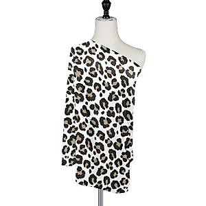 Nursing Cover Breastfeeding Scarf Leopard Cheetah Print -Baby Car Seat Covers, Stroller Cover, Carseat Canopy (913g)